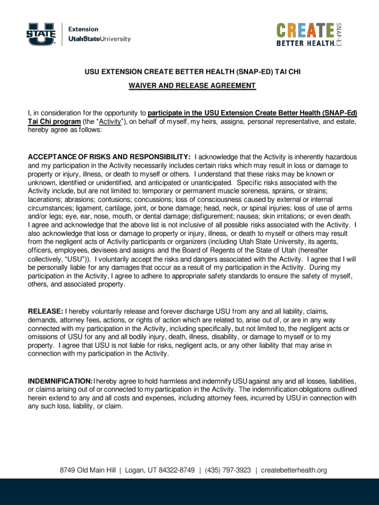 Fillable Online extension usu About Create Better Health (Utah SNAP-Ed ...