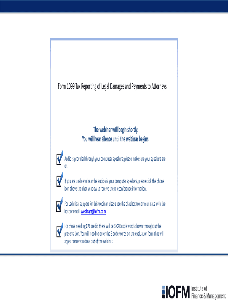 Fillable Online Form 1099 Tax Reporting of Legal Damages and ... Fax ...