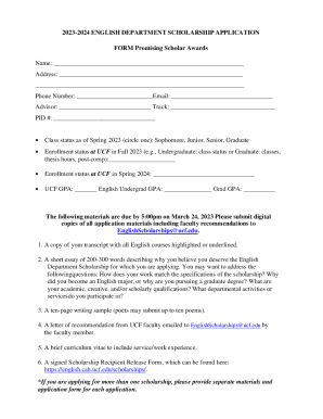 Fillable Online PHP Scholarship Program for High School Seniors Fax ...