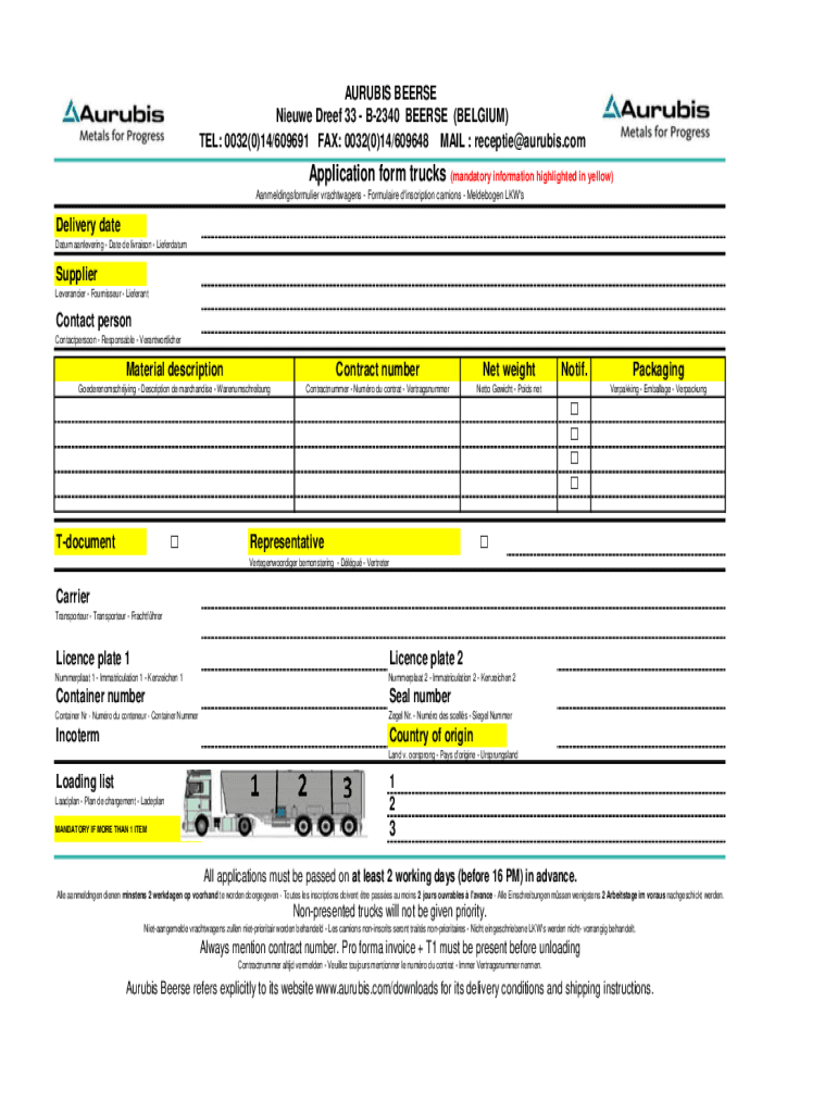 Fillable Online Application form trucksversion February 2020 Fax Email ...
