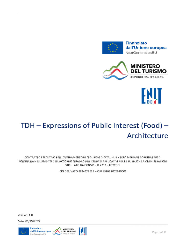 Fillable Online TDH Expressions of Public Interest (Food) Architecture ...