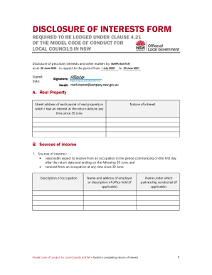 Fillable Online disclosure of interests form Fax Email Print - pdfFiller