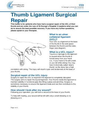 Fillable Online Ulnar Collateral Ligament (UCL) Injury and Surgical ...