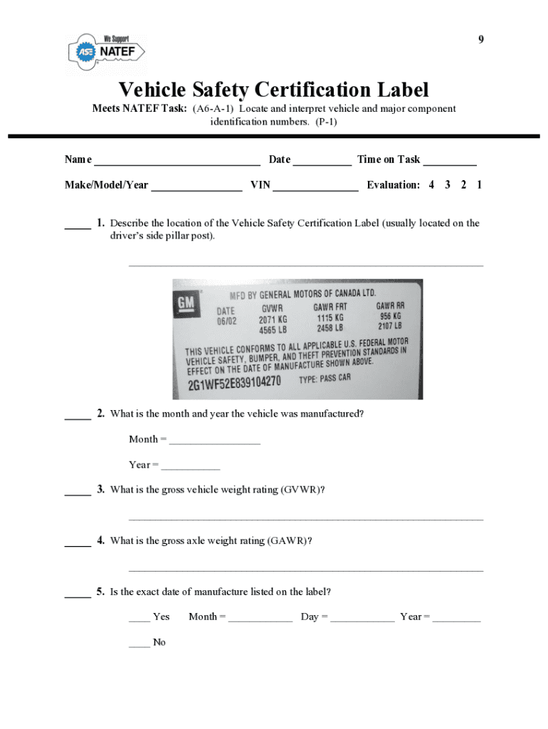 Fillable Online Application For Motor Vehicle Identification ...
