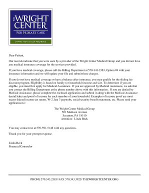 Fillable Online Medical-Sliding-Fee-Letter-and-App.pdf - The Wright ...