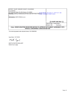 Fillable Online COURT USE ONLY Fax Email Print - pdfFiller