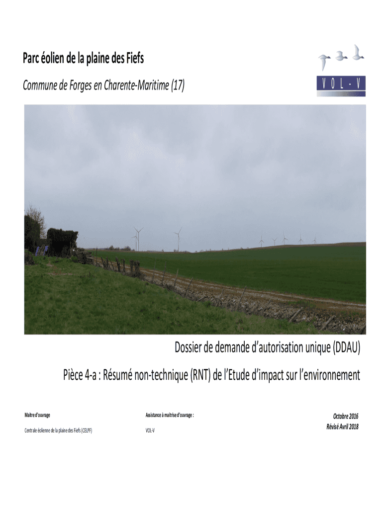 Remplissable En Ligne Parc olien de la plaine des Fiefs Note de synthse Fax Email Imprimer ...