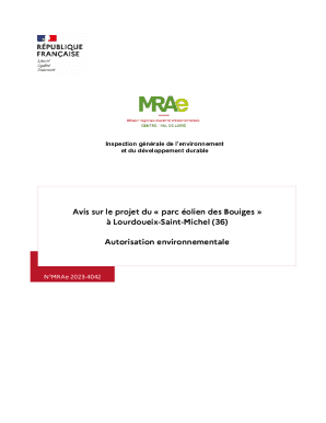 Remplissable En Ligne Avis dlibr sur le projet de la Ferme Eolienne des ...