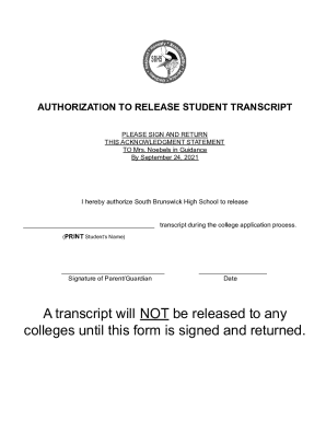 Fillable Online Fillable Online Authorization to Release Student ...