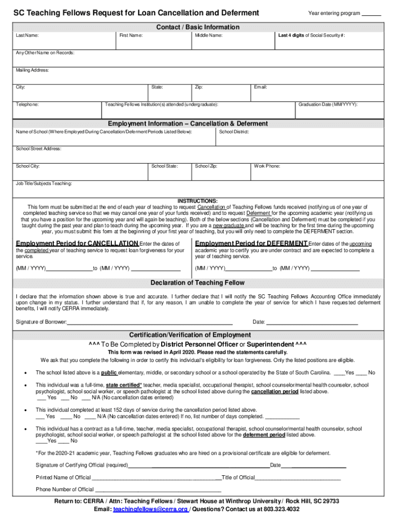 Fillable Online How to Fill Out the Teacher Loan Forgiveness ...