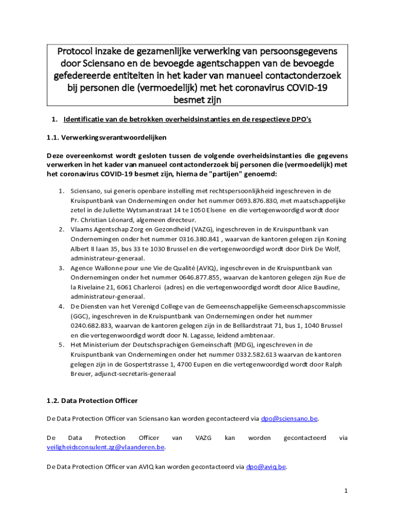 Invulbaar Online Protocol inzake de gezamenlijke verwerking van ...