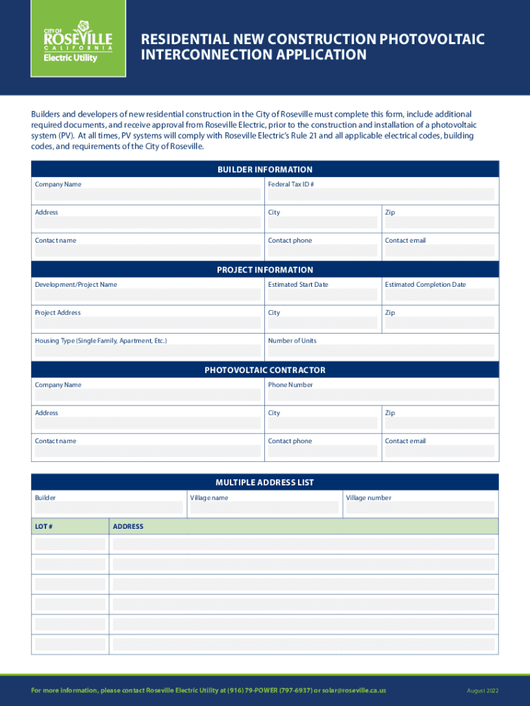 Fillable Online Residential Interconnection Permission to Operate ...
