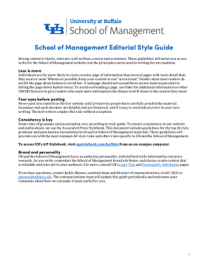 Fillable Online Writing for the Web. UB School of Management Style ...