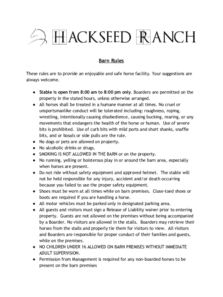 Fillable Online Horse Safety Rules You Can't Afford to Ignore Fax Email ...