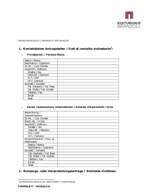 Compilabile Online TMP - KHB - Formblatt B - Datenerfassung Antragsteller Fax Email Stampa ...