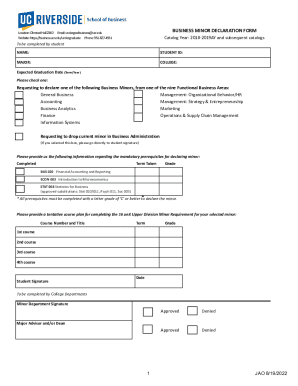 Fillable Online Student Forms - UCR School of Business Fax Email Print - pdfFiller