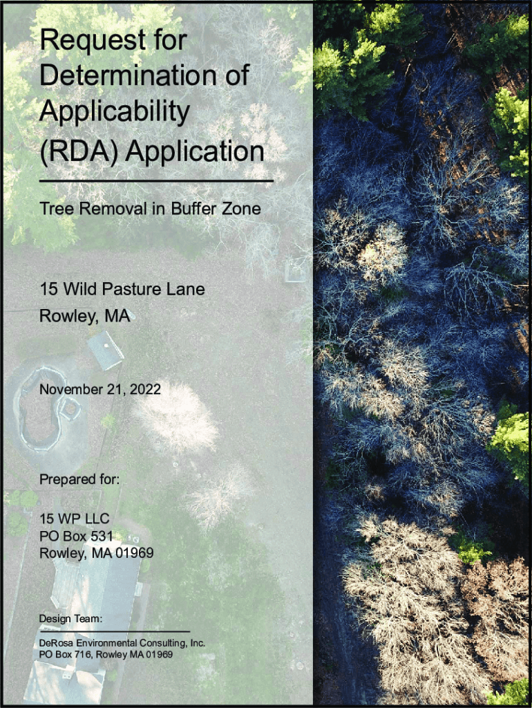 Fillable Online TOWN OF WARE REQUEST FOR DETERMINATION (RDA) Fax Email ...