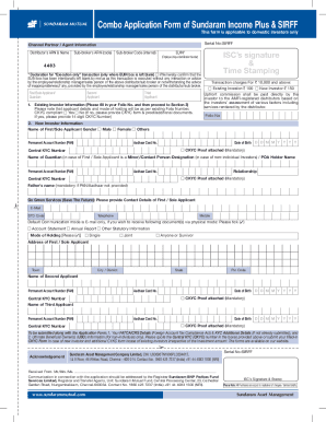 Fillable Online Sundaram tax saver application form Fax Email Print ...