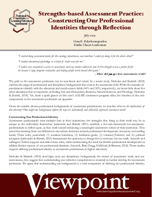 Fillable Online Constructing Our Professional Identities through ...