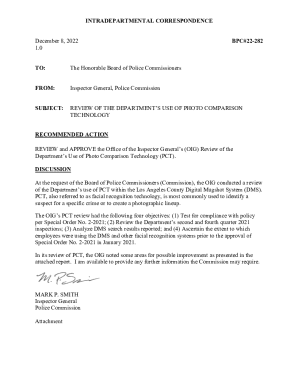 Fillable Online Inspector General, Police Commission Fax Email Print ...