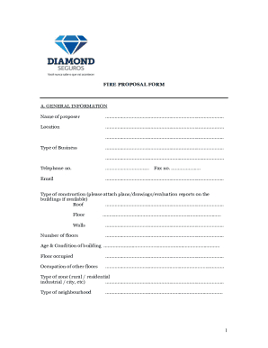 Fillable Online Fire Proposal Form Fax Email Print - pdfFiller