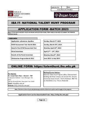 Fillable Online nthp iba edu How to fill NATA Application Form 2023 ...