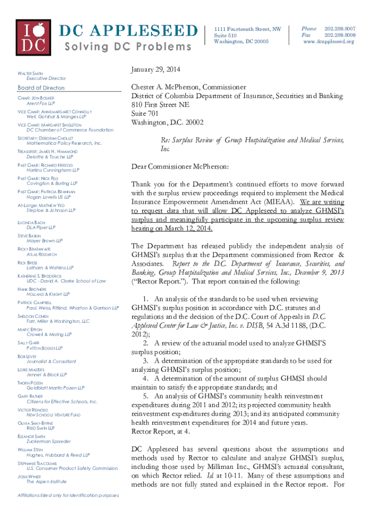 Fillable Online disb dc DC Appleseed Board Fax Email Print - pdfFiller