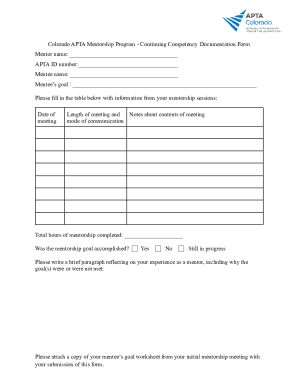 Fillable Online Continuing Competency Documentation Worksheet Fax Email ...