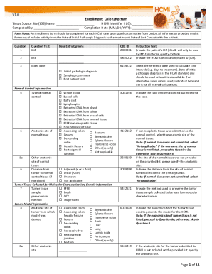 Fillable Online ocg cancer Enrollment: Colon/Rectum Page 1 of 11 Fax ...