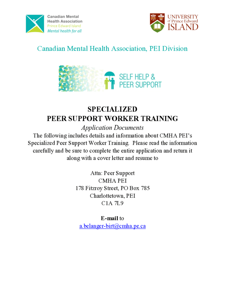 Fillable Online pei cmha Becoming a Peer Mentor: Participant Training Guide Fax Email Print ...