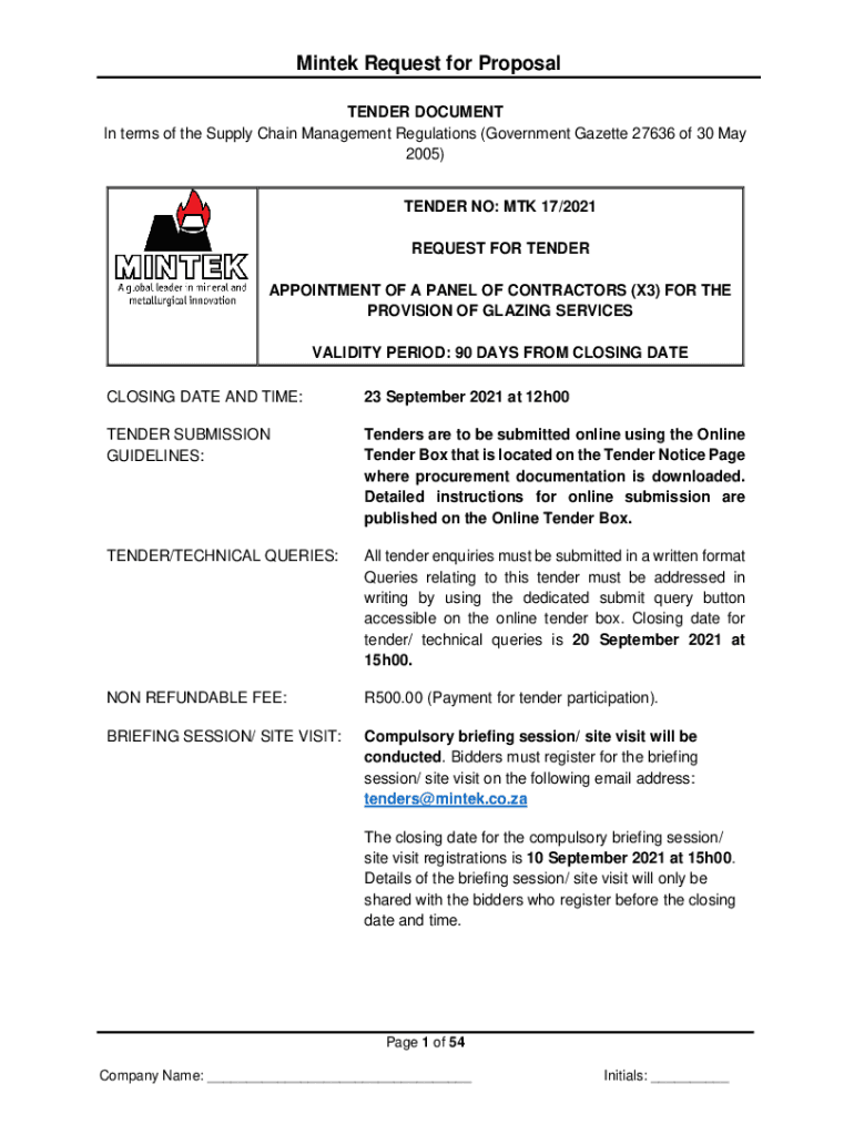 Fillable Online APPOINTMENT OF A PANEL OF CONTRACTORS (X3) FOR THE Fax ...