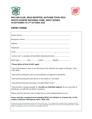 Fillable Online MGA Register (MG Car Club) (mgacar) ... Fax Email Print ...