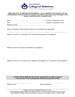Fillable Online Please send the completed Referee Form to Fax Email ...