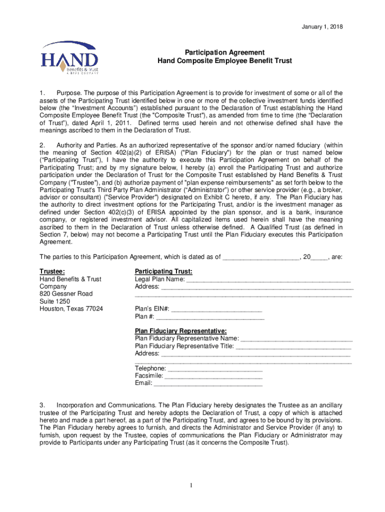 Fillable Online agreement and declaration of trust - Teamsters Fax Email Print - pdfFiller