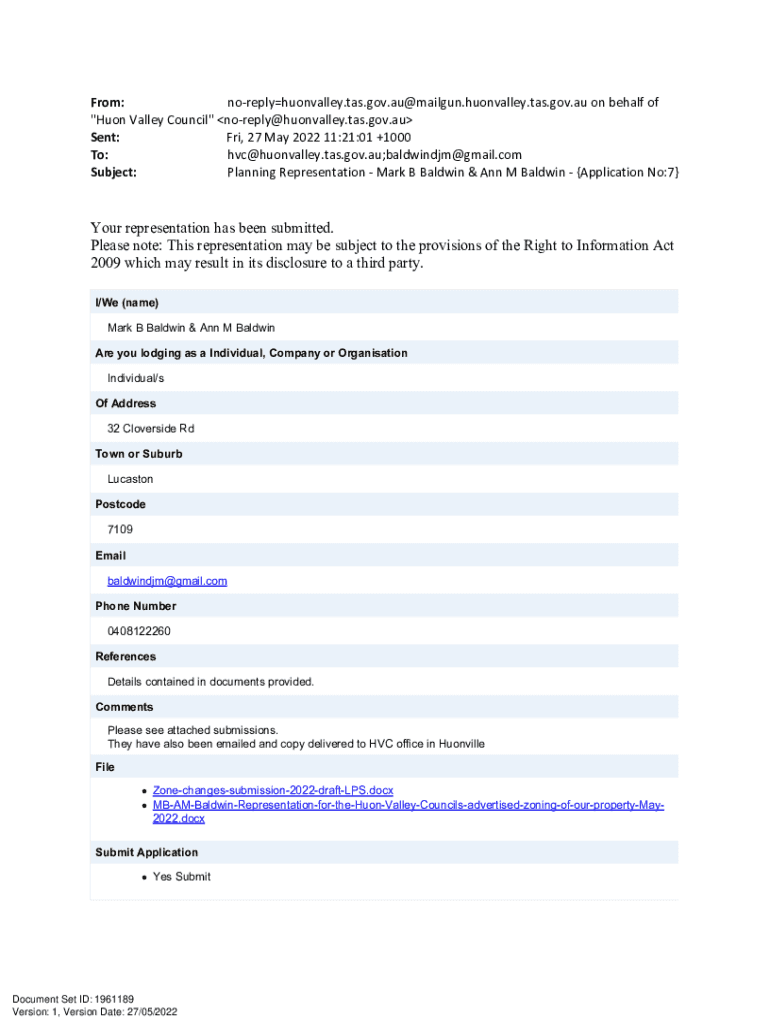 Fillable Online Planning Representation - Mark B Baldwin & Ann M Baldwin - Application No:7 Fax ...