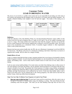 Fillable Online Fact Sheet: Lead Consumer Notice, Lead Public ...