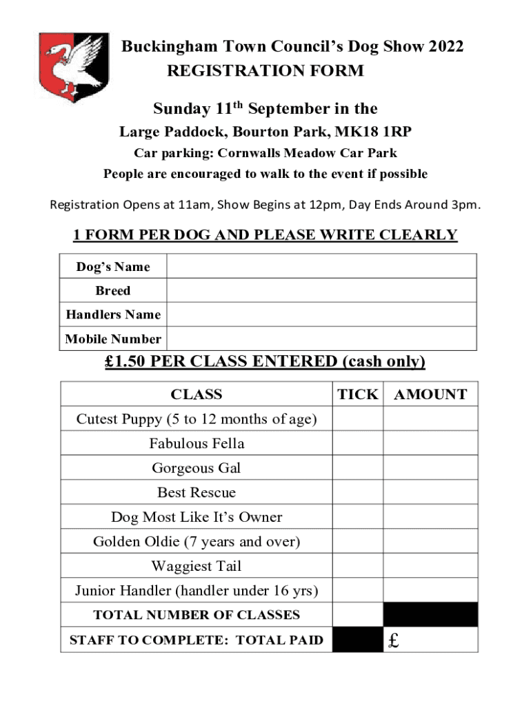 Fillable Online Dog-Show-Entry-Form-2022.pdf Fax Email Print - pdfFiller