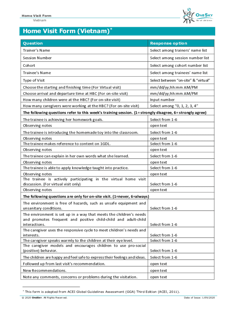 Fillable Online Home Visit Form (Vietnam)* Fax Email Print - pdfFiller