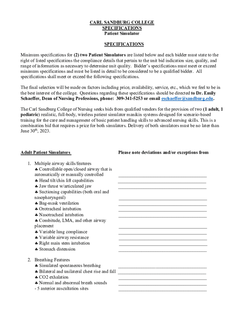 Fillable Online Patient-Simulator-Specs1.pdf Fax Email Print - pdfFiller