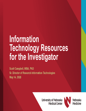 Fillable Online Information Technology Resources for the Investigator ...