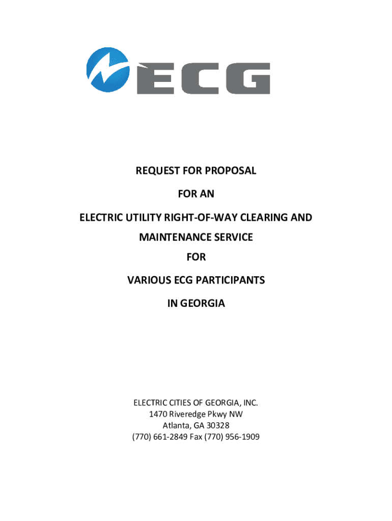 Fillable Online request for proposal for an electric utility right-of ...