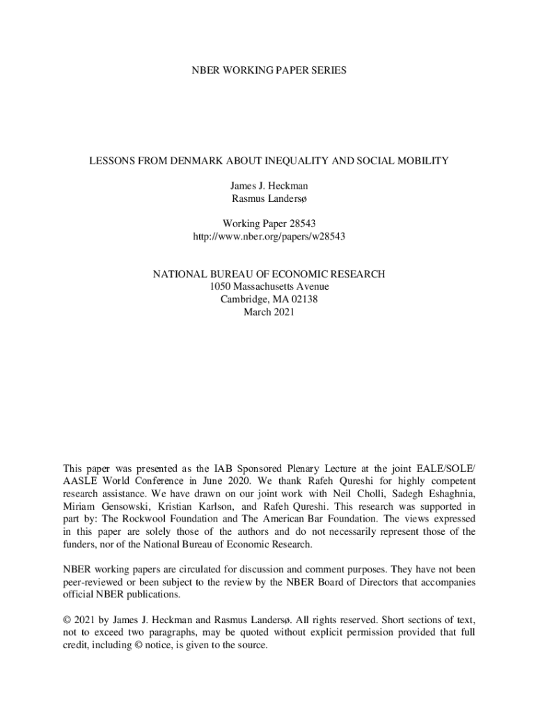 Fillable Online Lessons from Denmark about Inequality and Social ...