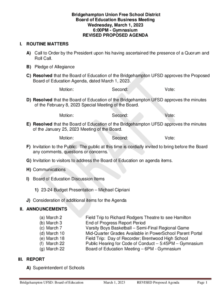 Fillable Online Regional School District 13 Board of Education ... Fax ...