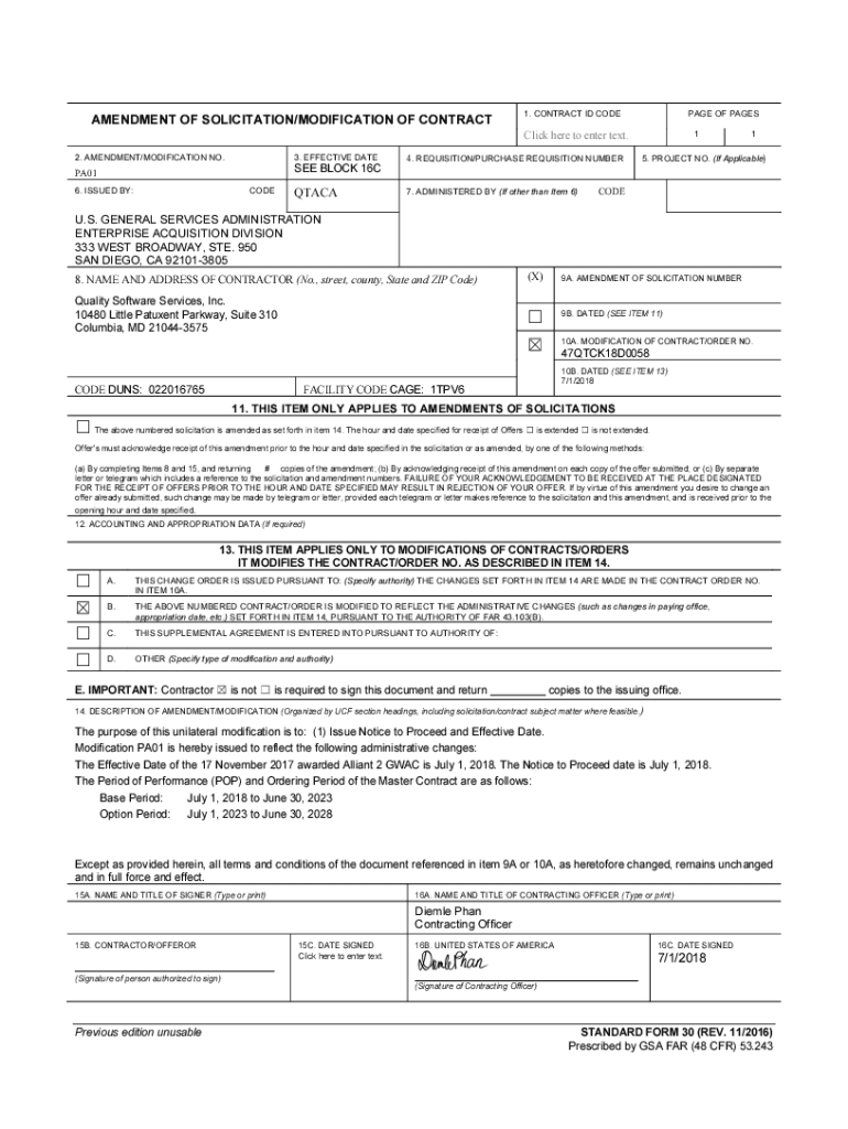 Fillable Online 47QTCK18D0058 - PA01 - NTP and Name Fax Email Print ...