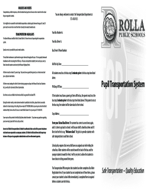 Fillable Online STATE SCHOOL TRANSPORTATION REQUIREMENTS ... Fax Email ...