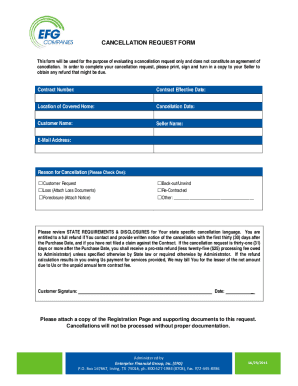 Fillable Online cancellation request form Fax Email Print - pdfFiller