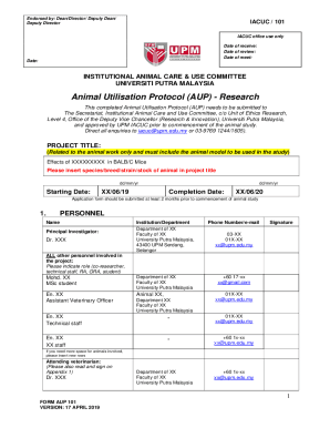 Fillable Online tncpi upm edu Congruency Request for IACUC Approval Date Fax Email Print - pdfFiller