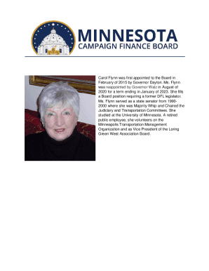 Fillable Online Carol Flynn was first appointed to the Board in ... Fax ...