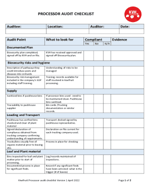 Fillable Online kvh org FSC36 Safe Feed/Safe Food On-Site Audit ...