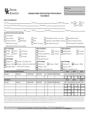 Fillable Online hr uky Employee Health, Dental and Vision Plan Enrollment Form ... Fax Email ...